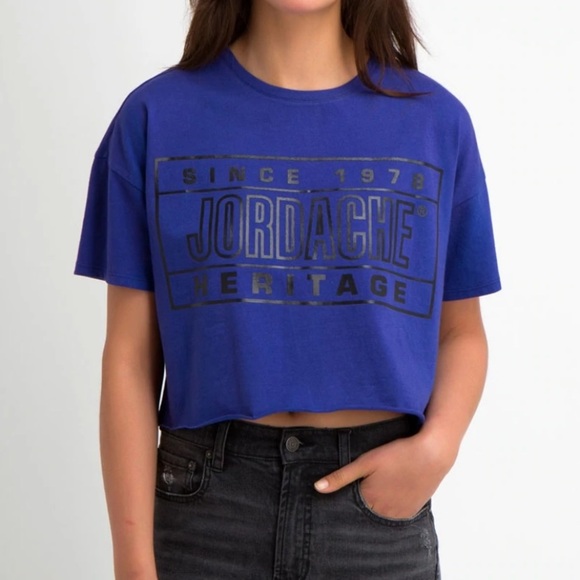 Jordache | Tops | New Blue Jordache Kimberly Crop Top Short Tshirt ...